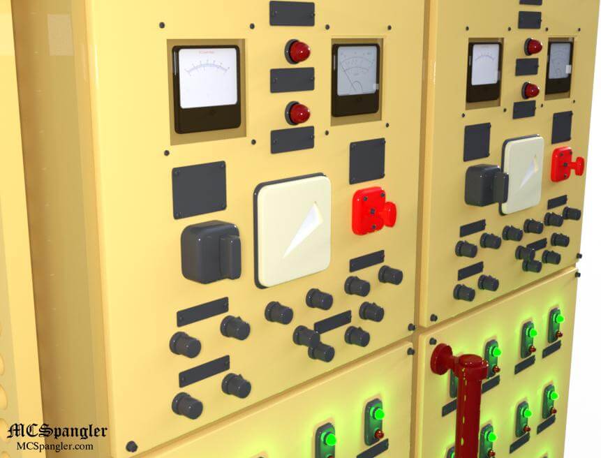Electrical Panel (2) 3D Render, Digital Art by Handyman454
