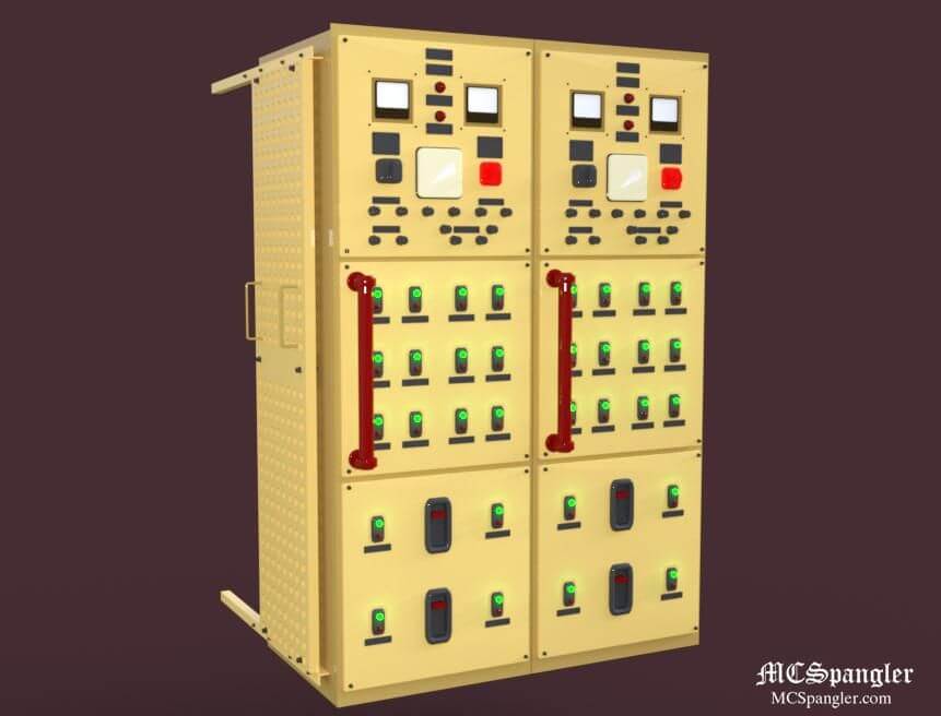 Industrial Electrical Control Panel 3D Render by Handyman454