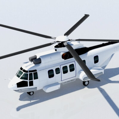 EU Utility Helicopter Super Puma Static Low Poly - 3D Model by ...