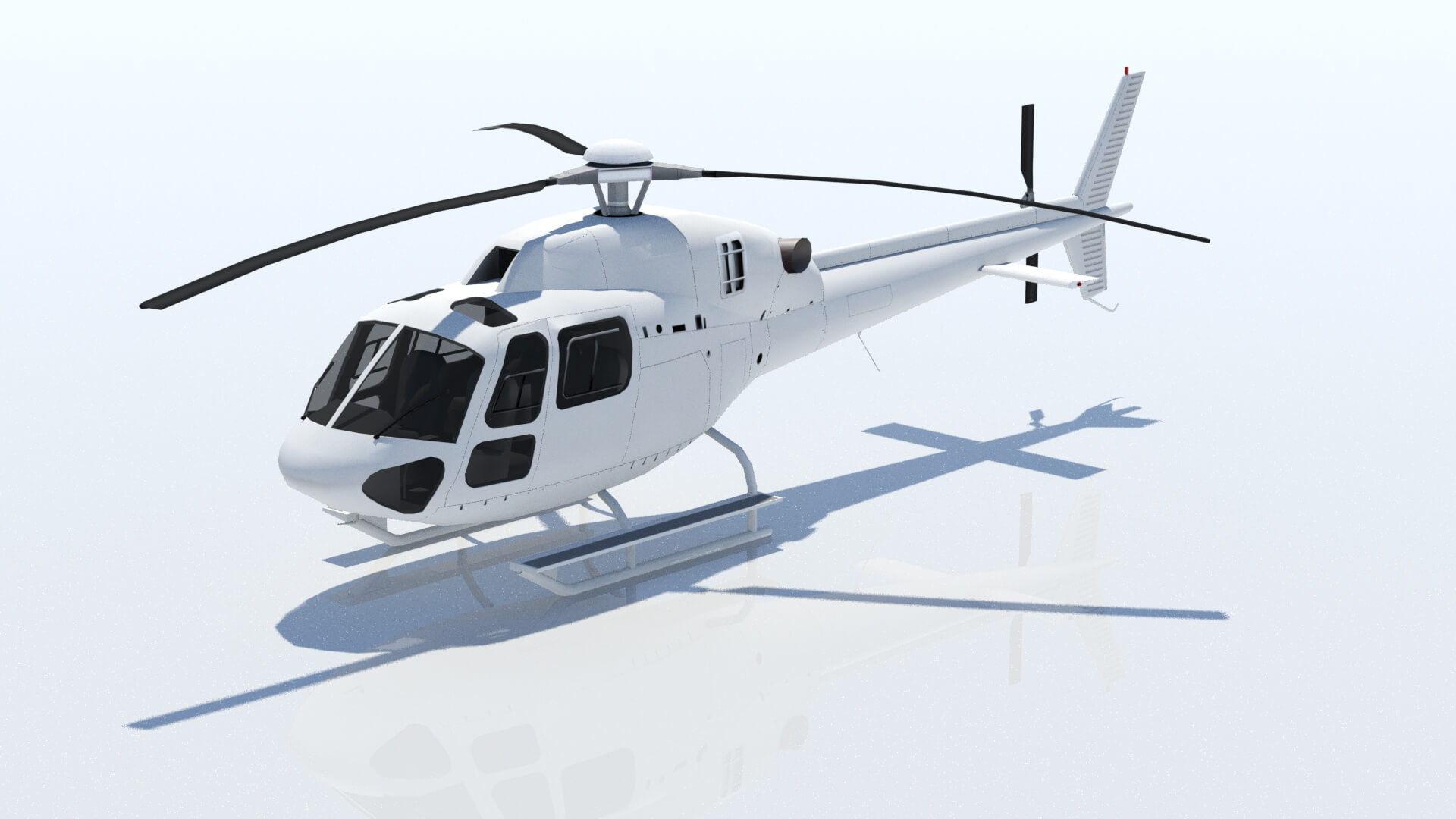 Eurocopter AS355 Ecureuil 2 Static Low Poly Blank - 3D Model by ...
