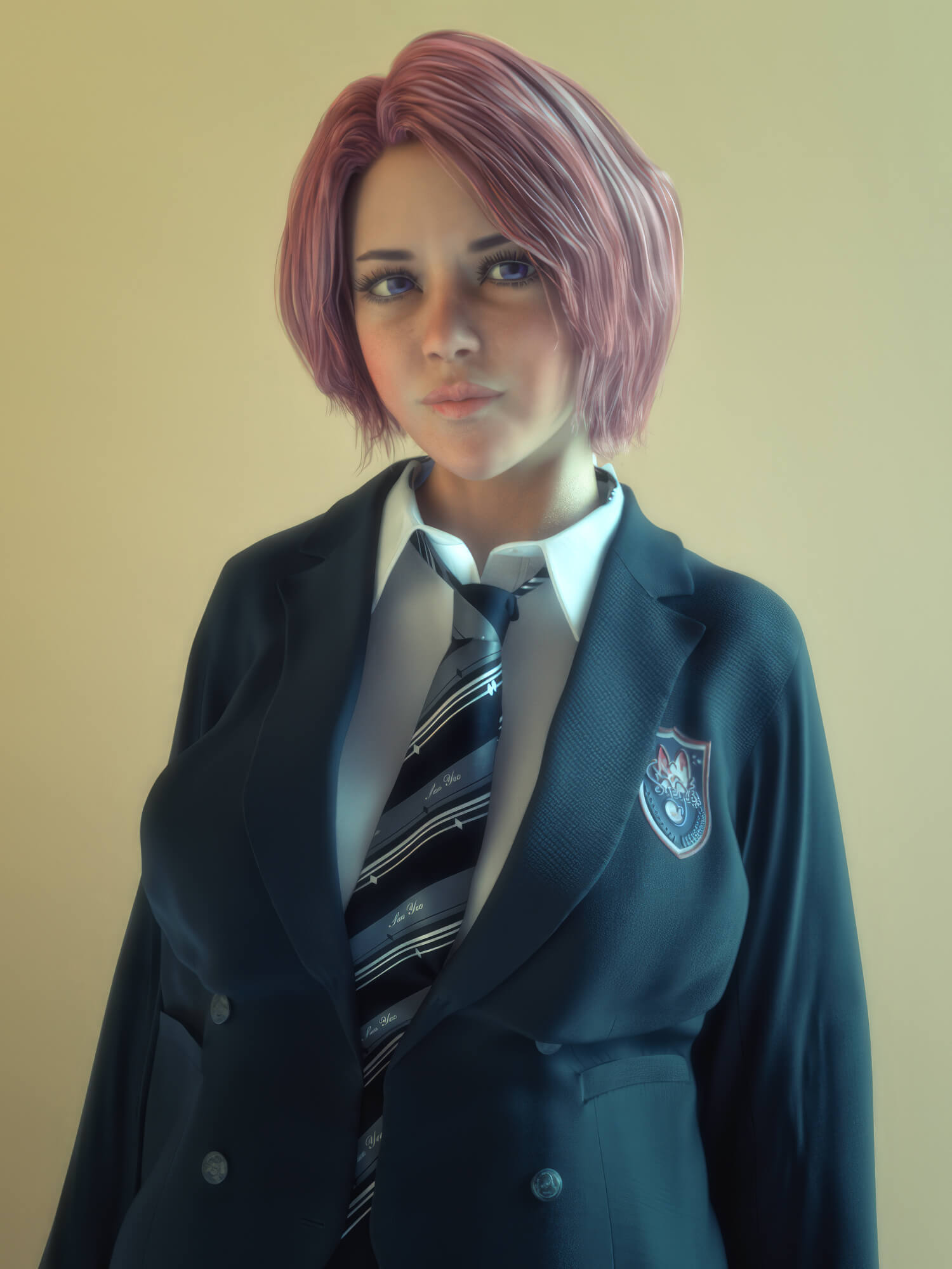 Aiko 3D Render, Digital Art by haniwaselect