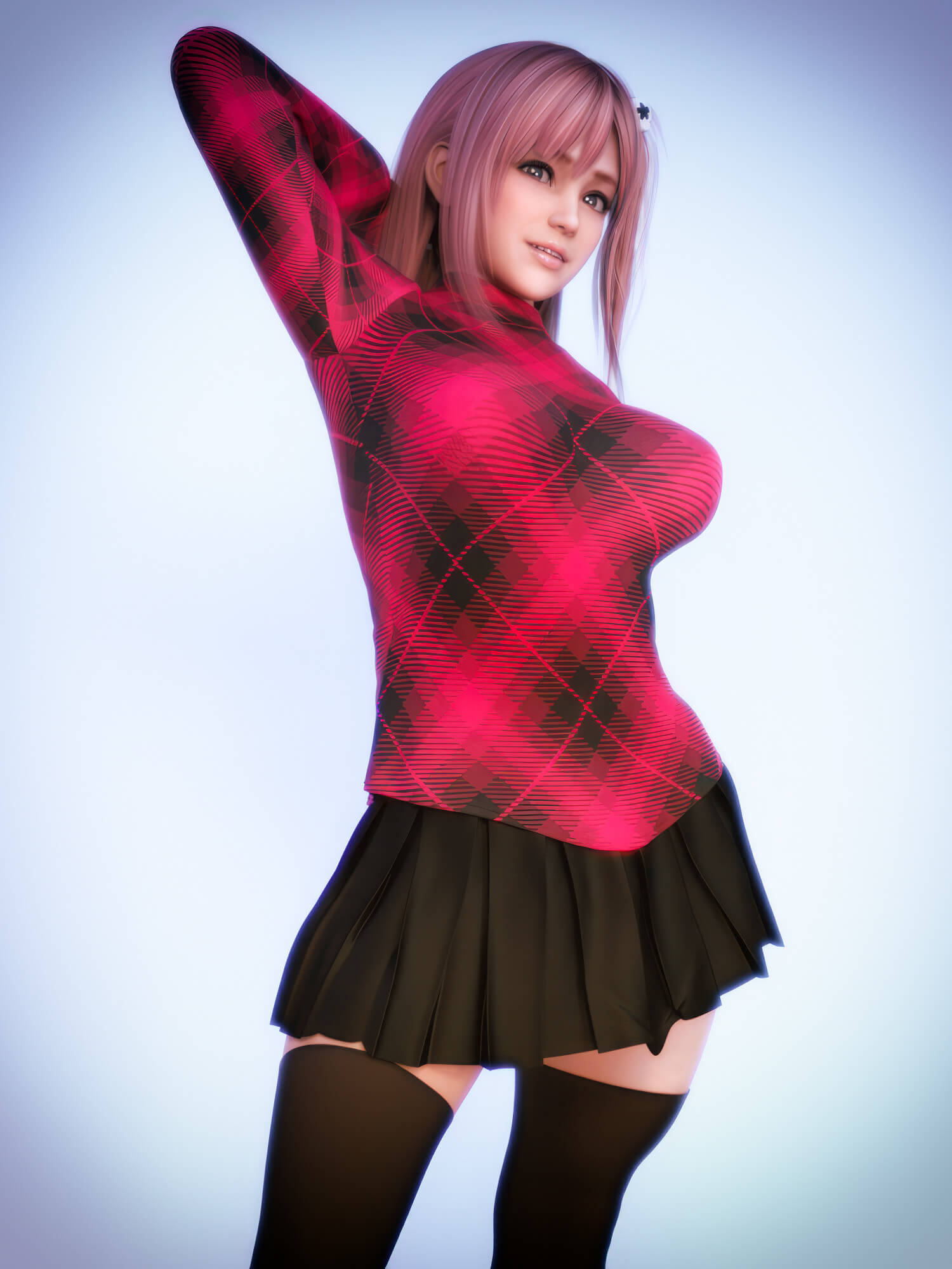 Honoka 3D Render, Digital Art by haniwaselect