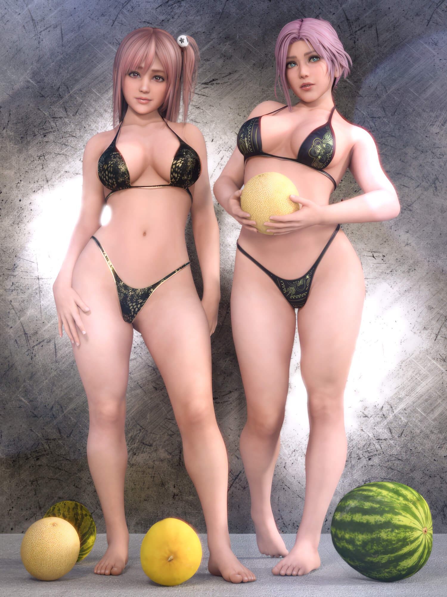Huge Melons 3D Render, Digital Art by haniwaselect
