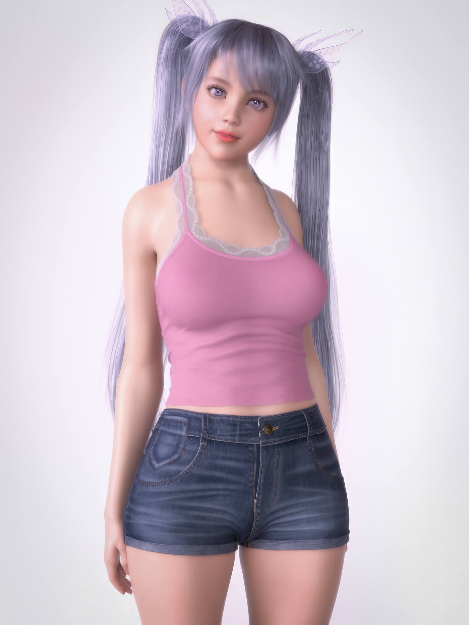 Kanade wearing cute camisole 3D Render by haniwaselect