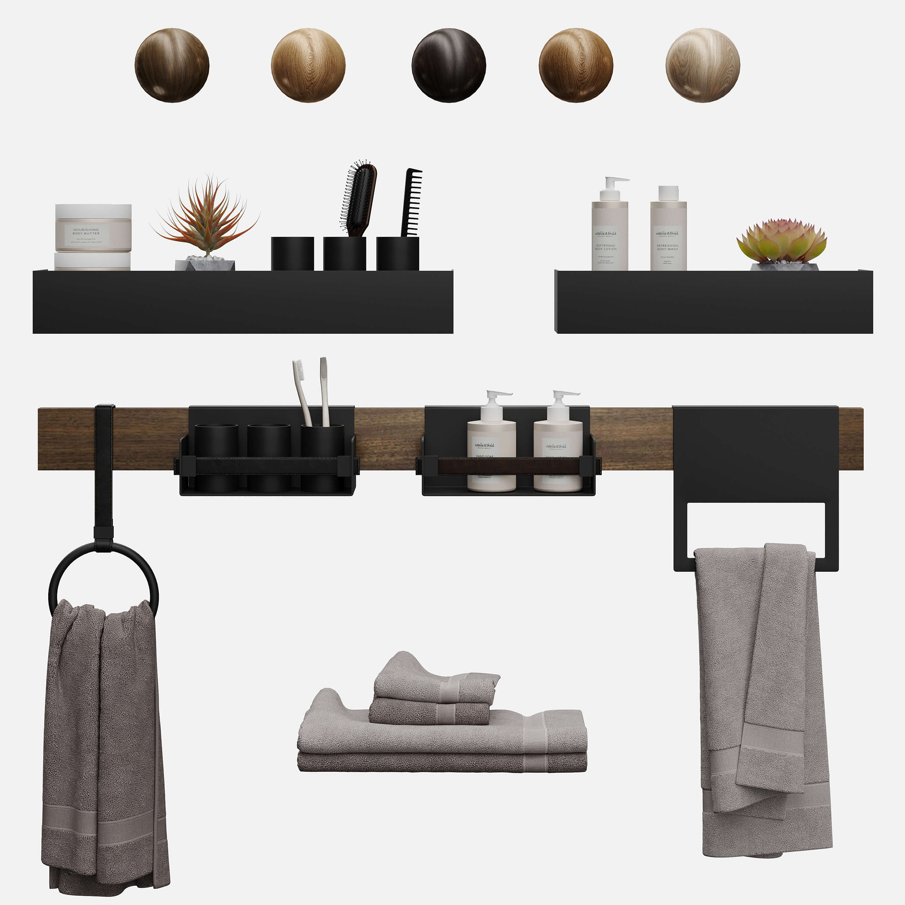 Bathroom Accessories Gamadecor - 3D Model by HannaSoloma