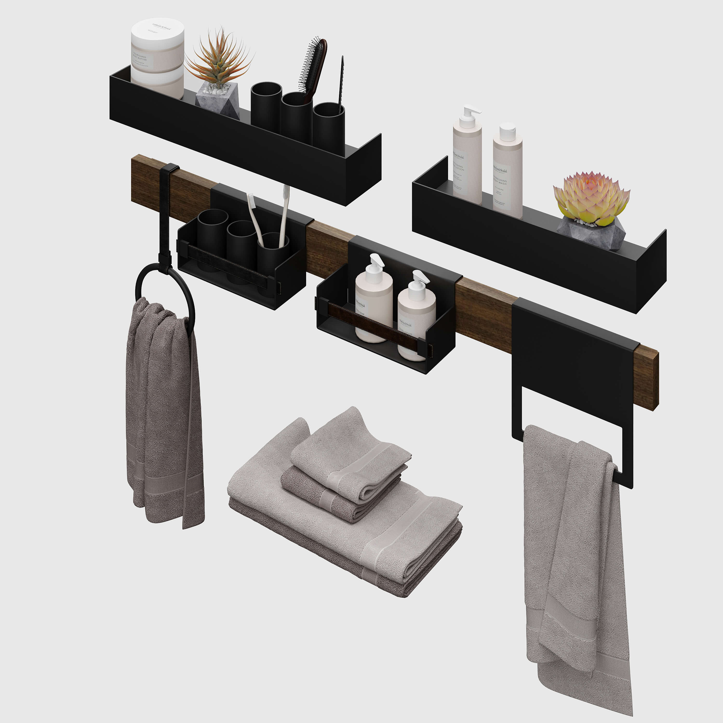 Bathroom Accessories Gamadecor - 3D Model by HannaSoloma