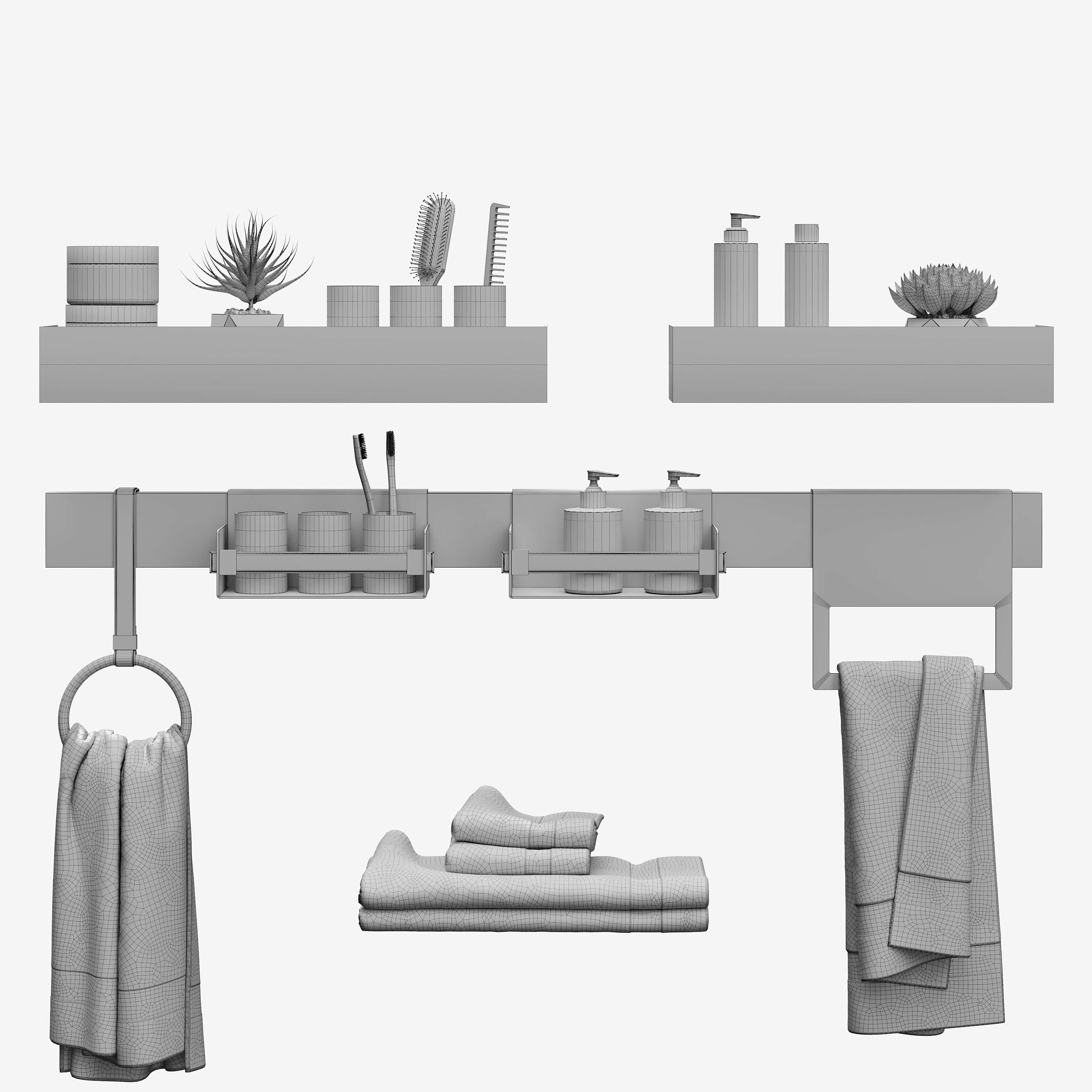 Bathroom Accessories Gamadecor - 3D Model by HannaSoloma