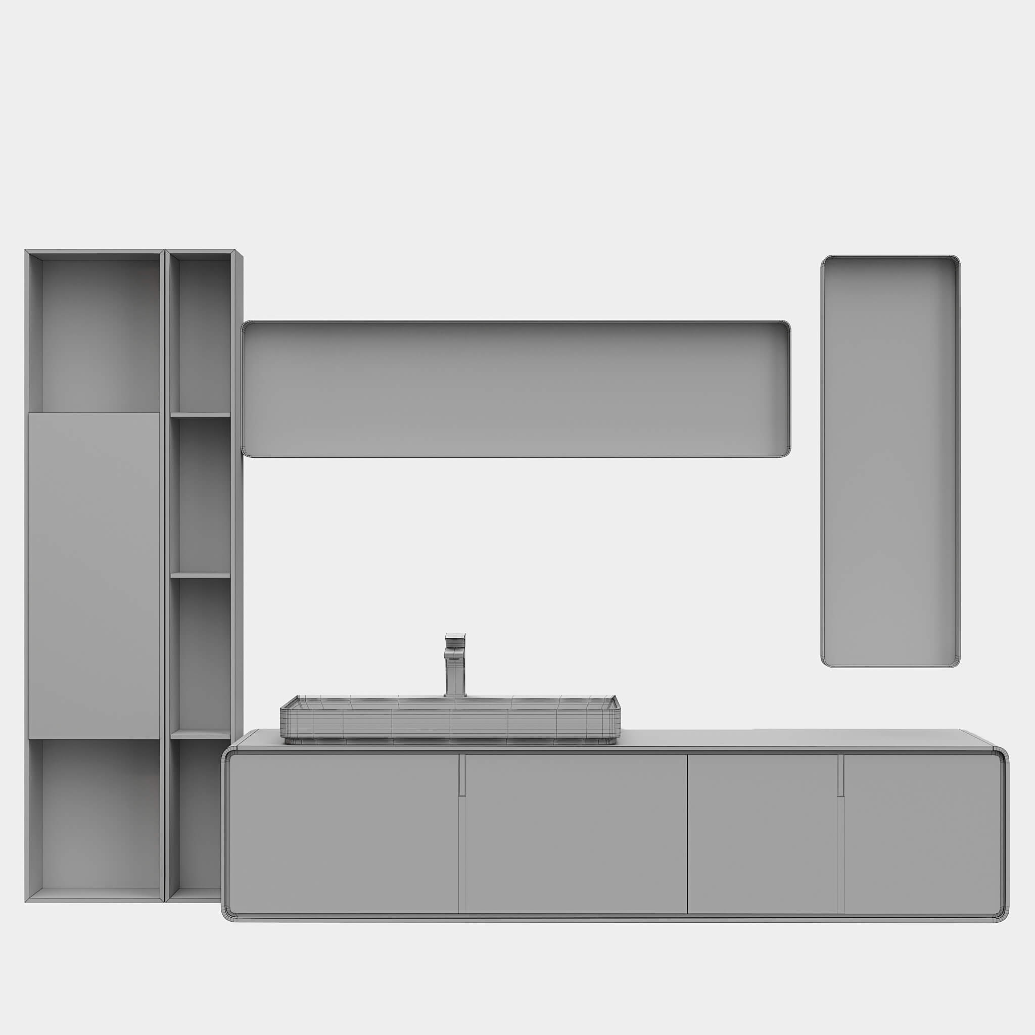 Bathroom Furniture Gamadecor Ciclo - 3D Model by HannaSoloma