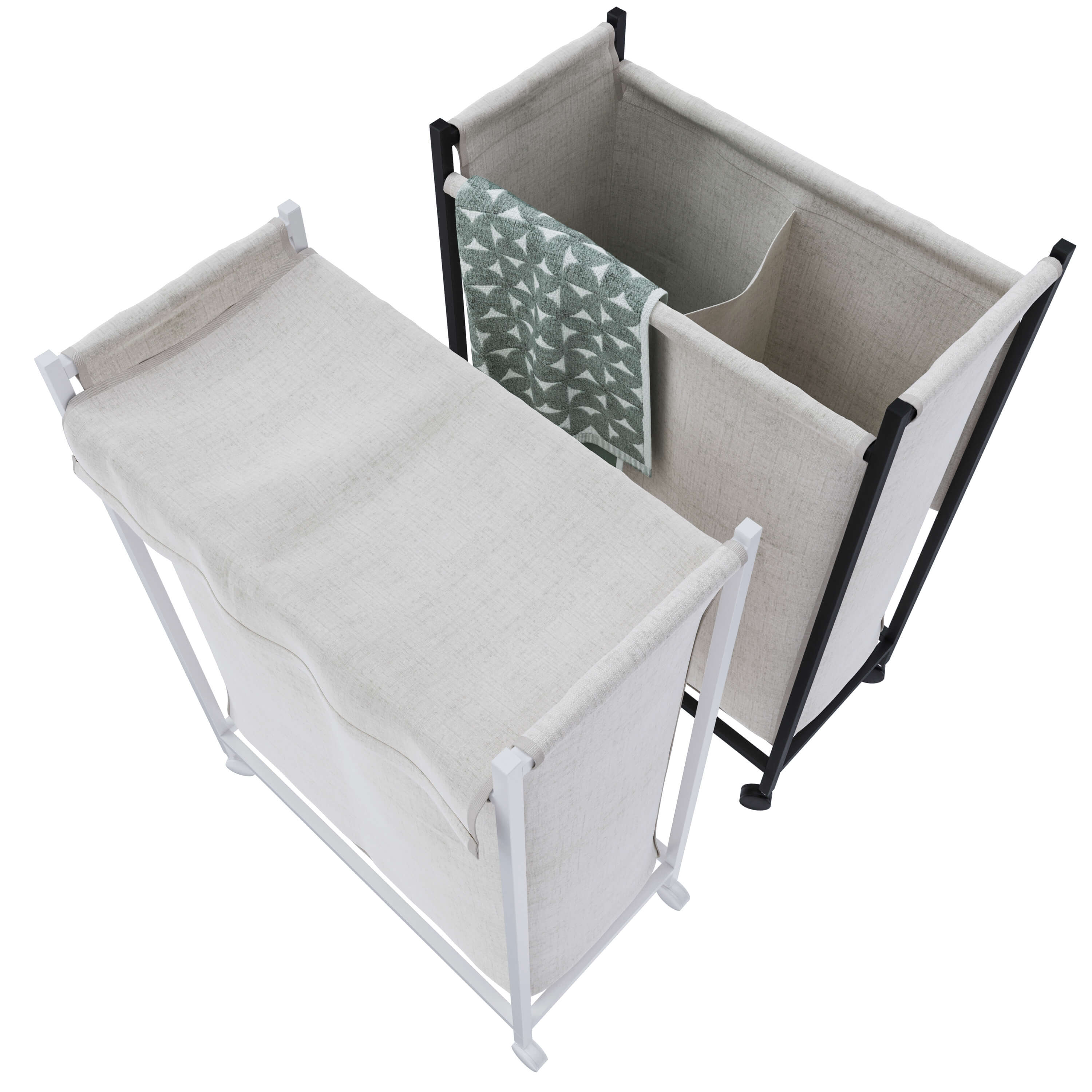 Laundry Basket IKEA Enhet and Angsnejlika Towels - 3D Model by HannaSoloma