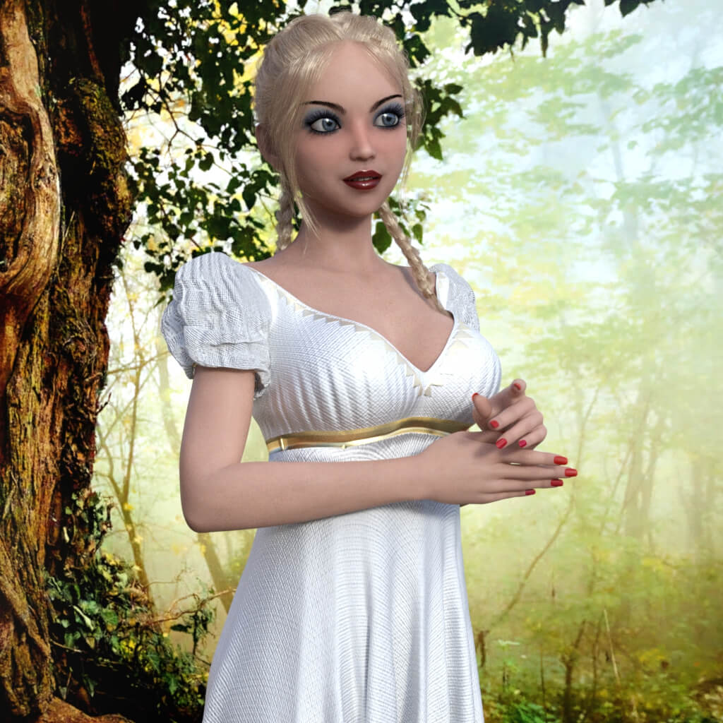just a Girl (not a Kid) 3D Render, Digital Art by Hannes W