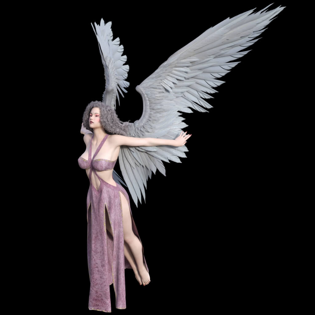 Karina Wings 3D Render, Digital Art by Hannes W