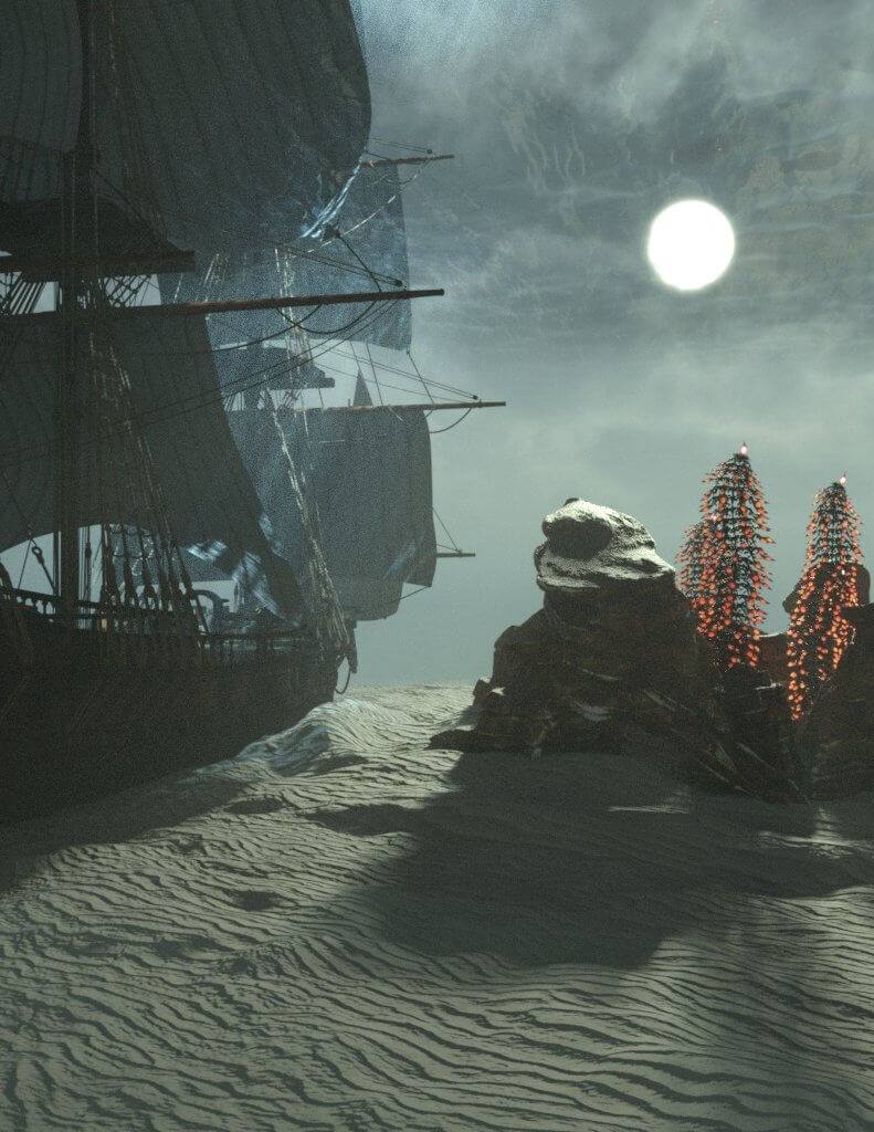 Ship 3D Render, Digital Art by Hannes W