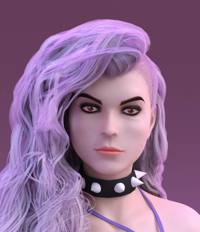Gothic girl ( fox and human form ) - coming Soon 3D Render