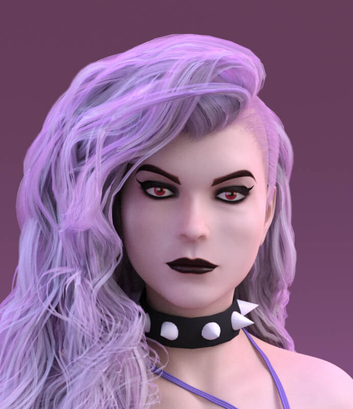 Gothic girl ( fox and human form ) - coming Soon 3D Render