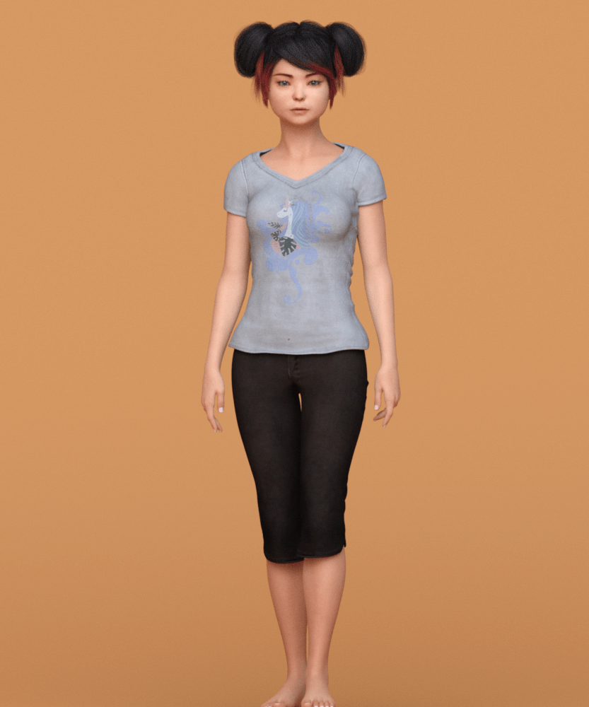 Ruby teen Morph 3D Render, Digital Art by Hanyo DaZ