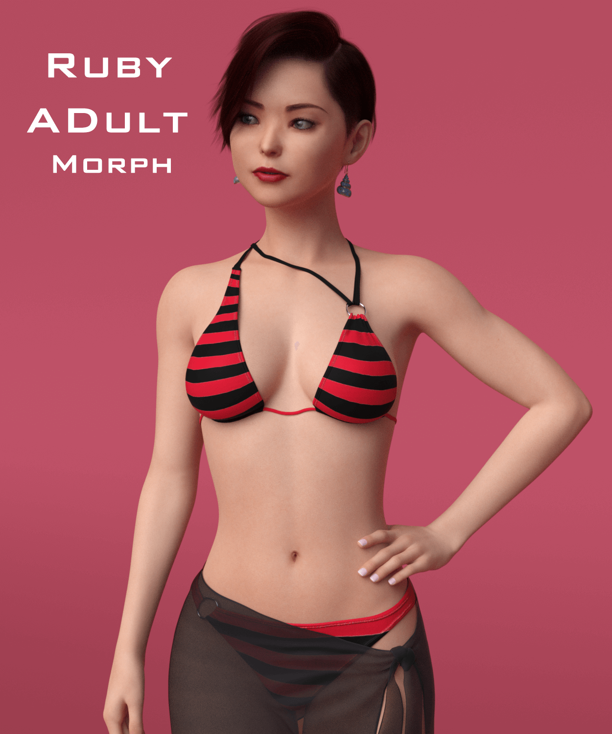Ruby teen Morph 3D Render, Digital Art by Hanyo DaZ