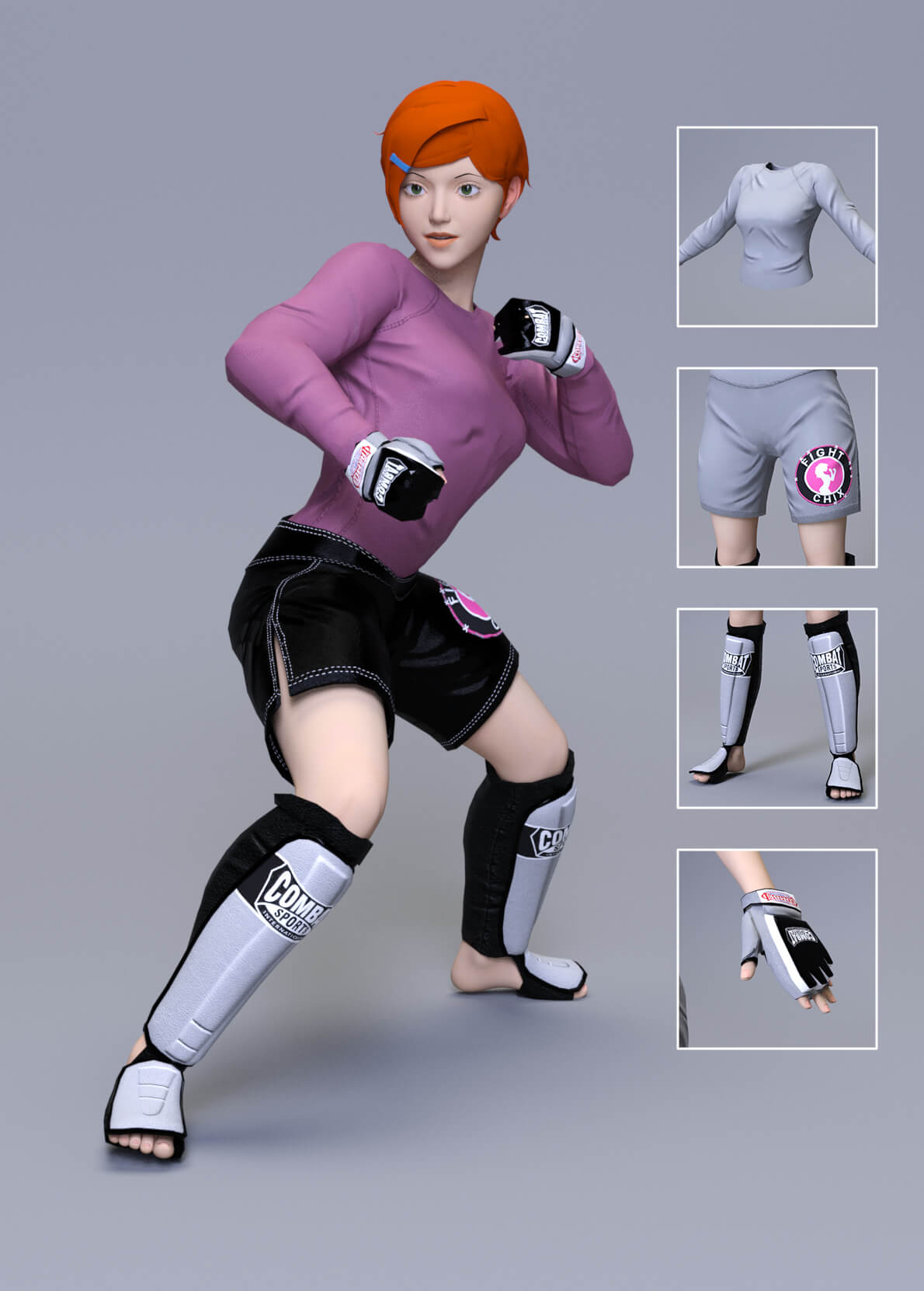 MMA Outfit for Genesis 8 & 9 Female - Daz Content by Hanyo DaZ