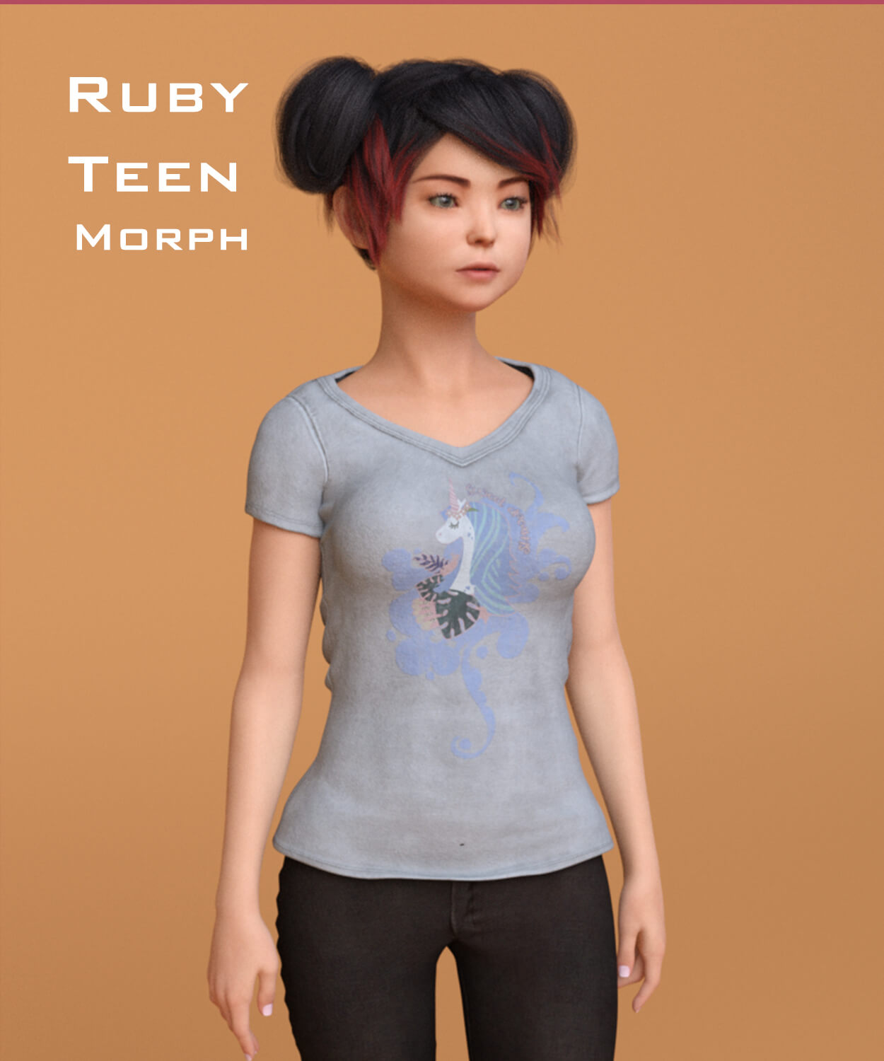 Ruby Morph for Kim Genesis 8 (Teen and Adult) - Daz Content by Hanyo DaZ