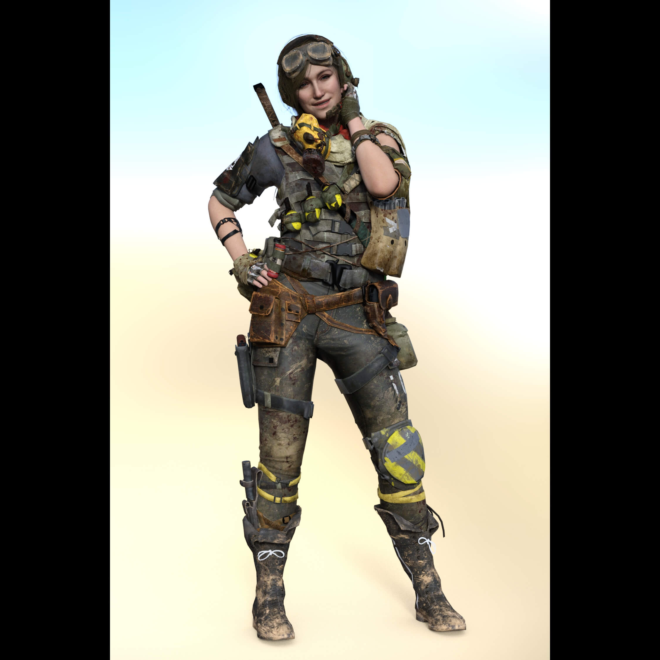 (Free) Samantha Maxis' Aether Outfit for Genesis 9 3D Render