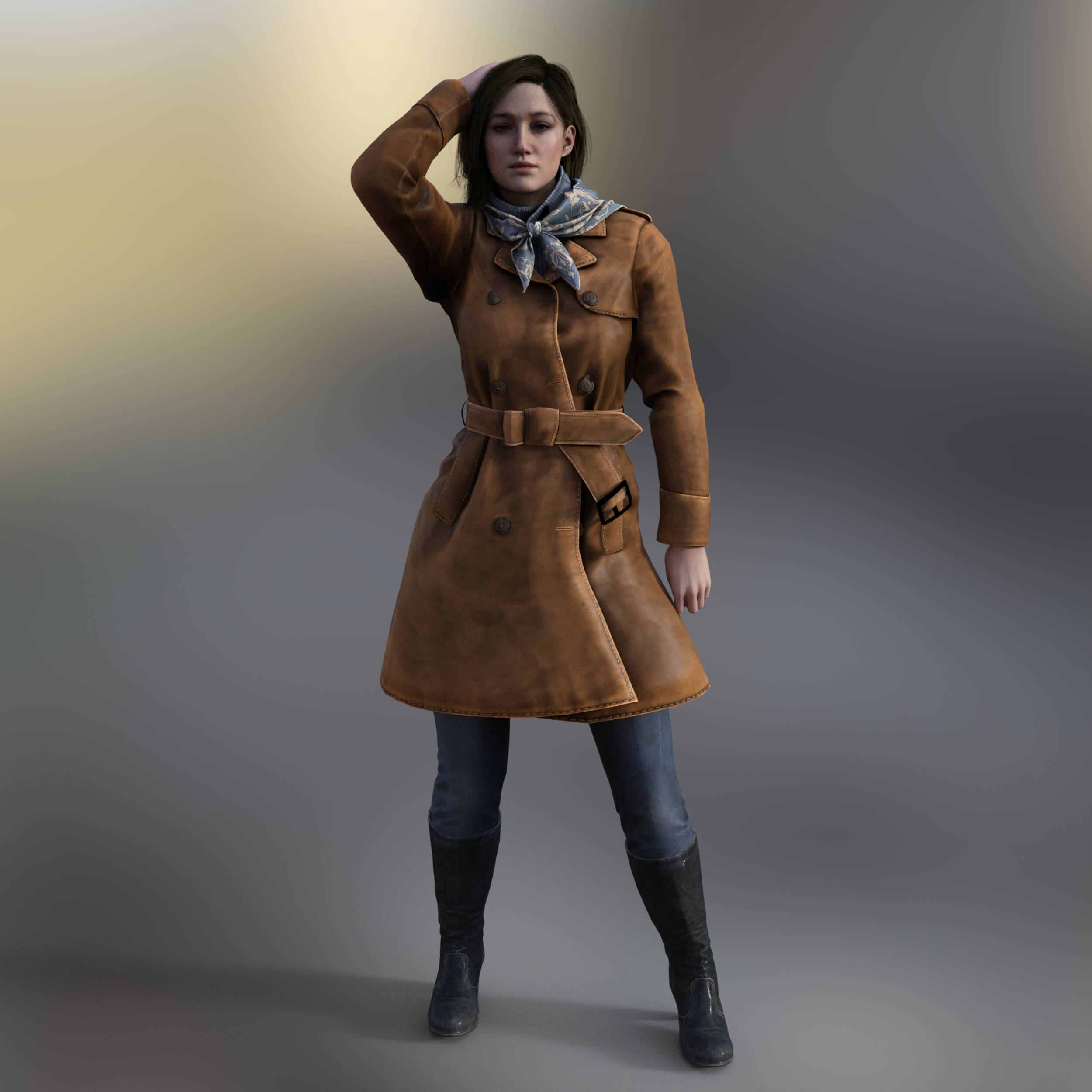 (Free) Samantha Maxis' Berlin Outfit for Genesis 9 3D Render