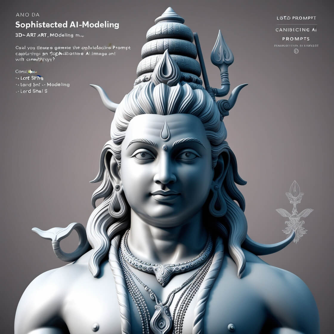 Divine Dimensions: 3D Art of Lord Shiva by harish1274