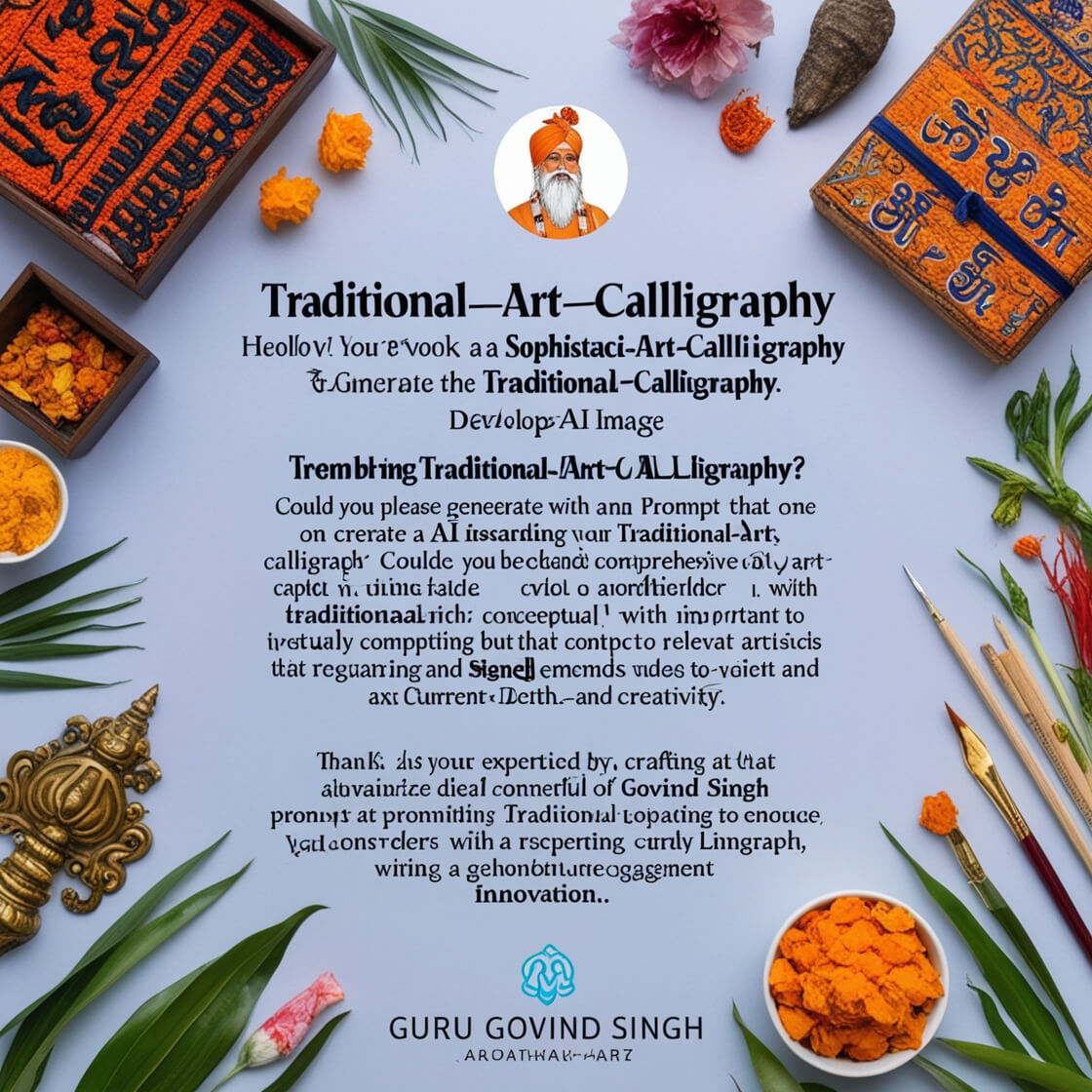 Divine Grace: Calligraphy of Guru Gobind Singh Ji - 3D Model by harish1274