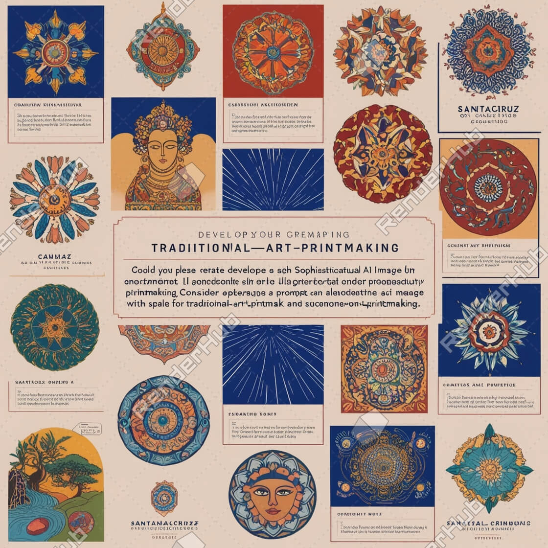 Traditional Printmaking Art of Santacruz - Stock Image by harish1274