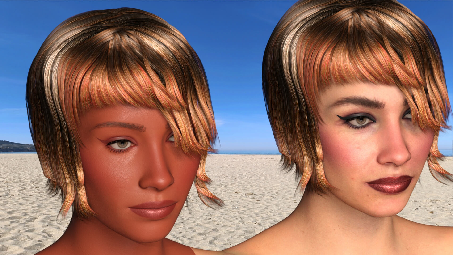 Tan face 3D Render, Digital Art by harold4471