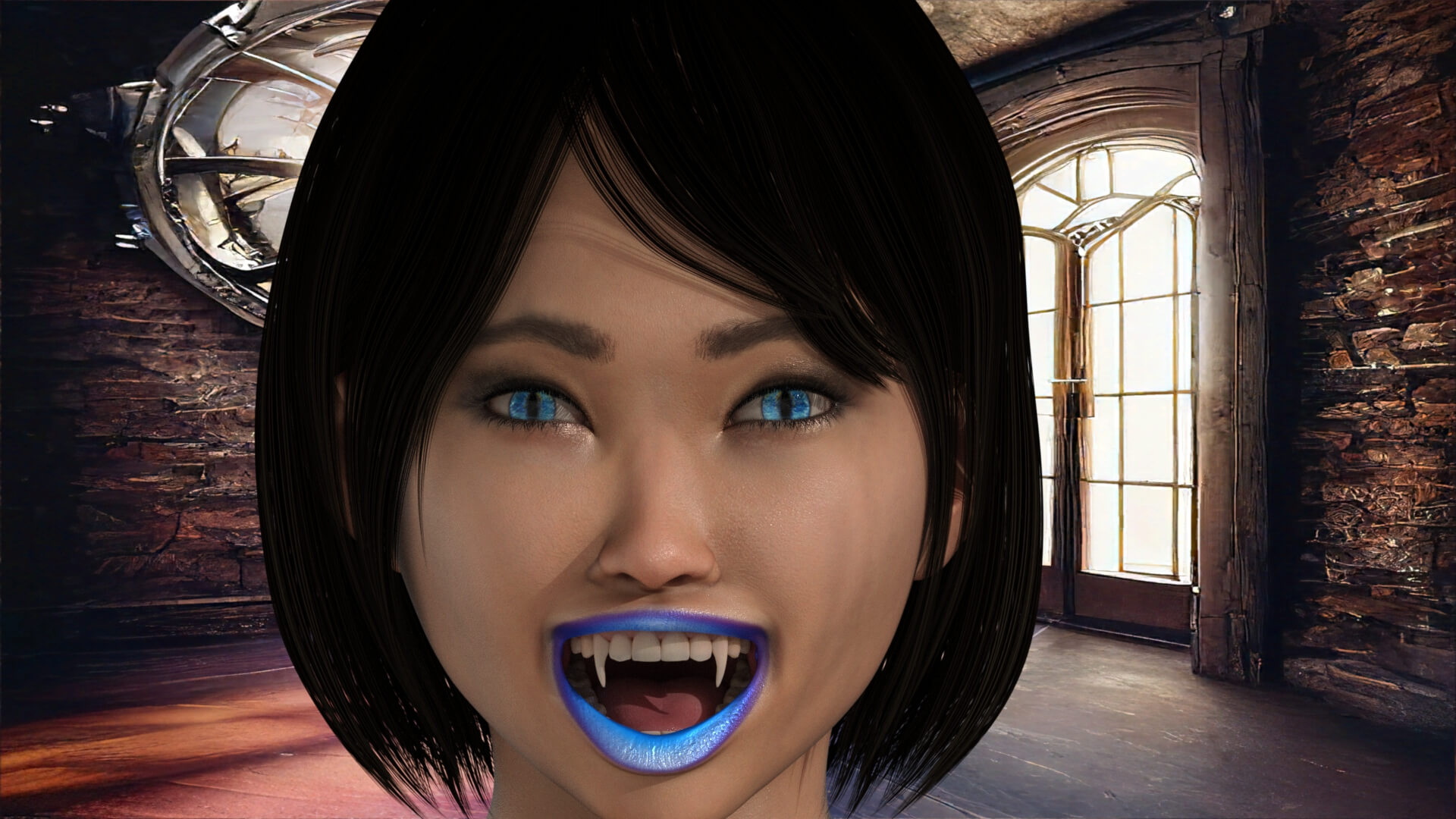 Vampire Amy 3D Render, Digital Art by harold4471