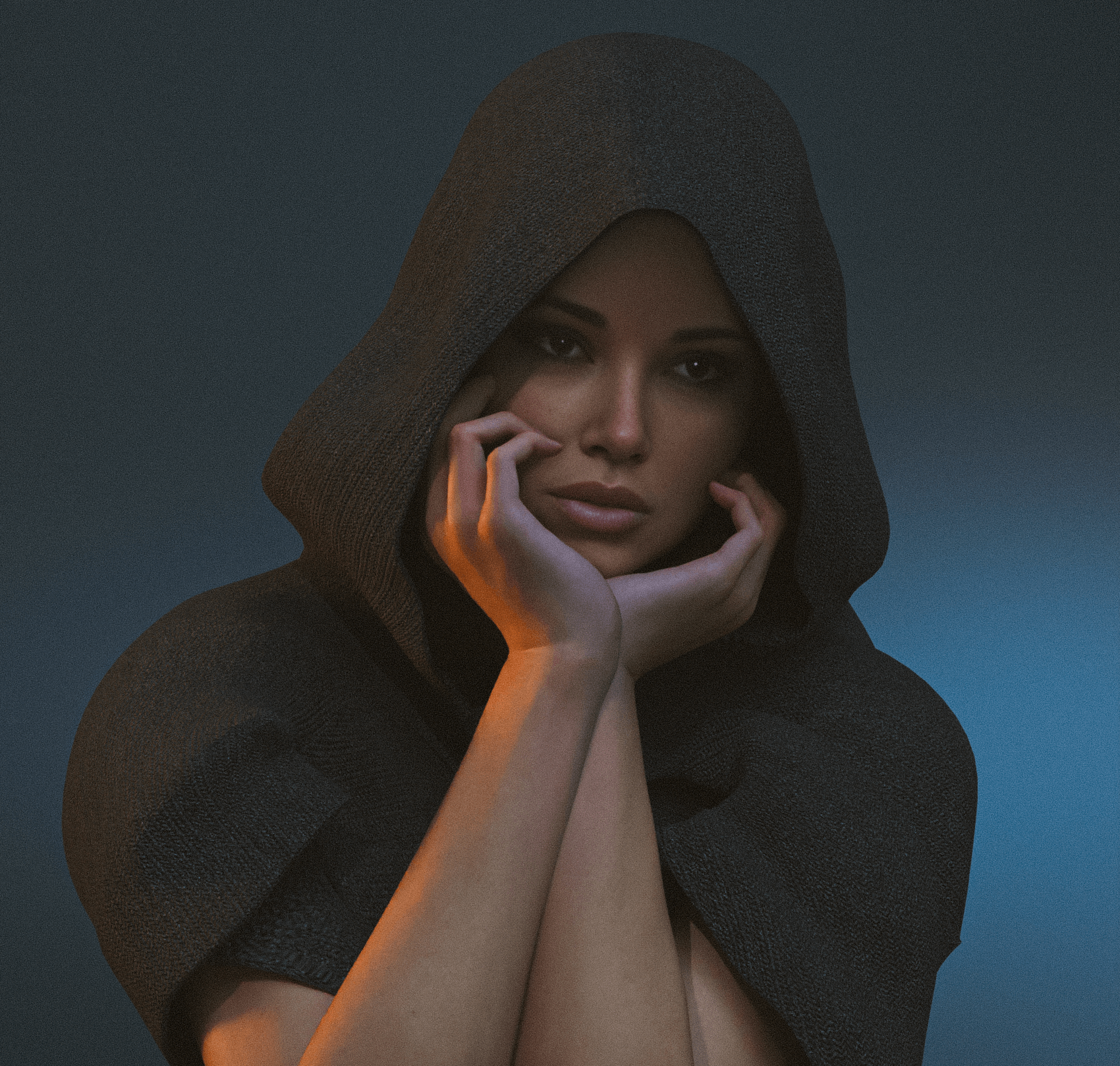 Hooded 3D Render | RenderHub Gallery