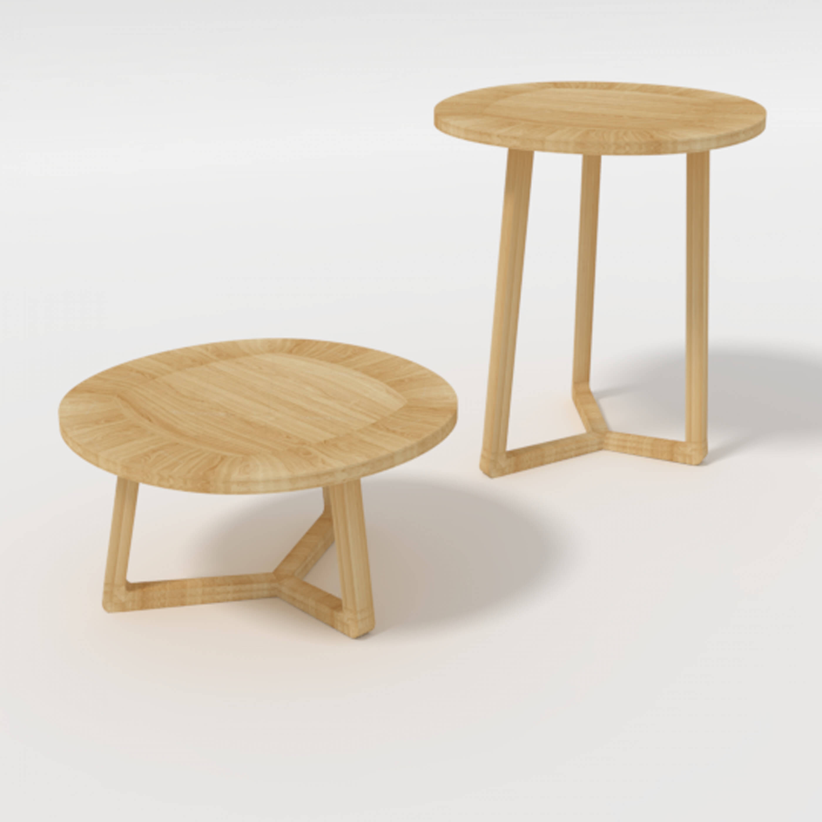 Flexform Jiff Modern Wooden Coffee Table 3D Model by Hassan-Bilal-Khan