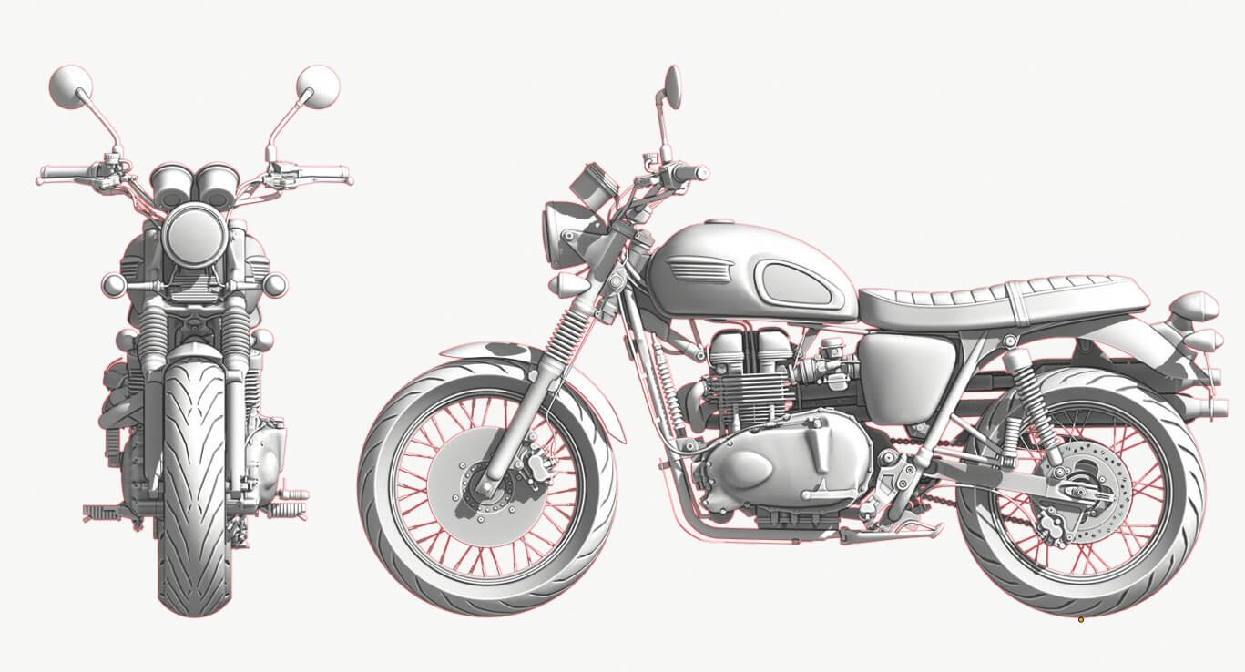 Triumph Motorcycle - 3D Model by hazarj