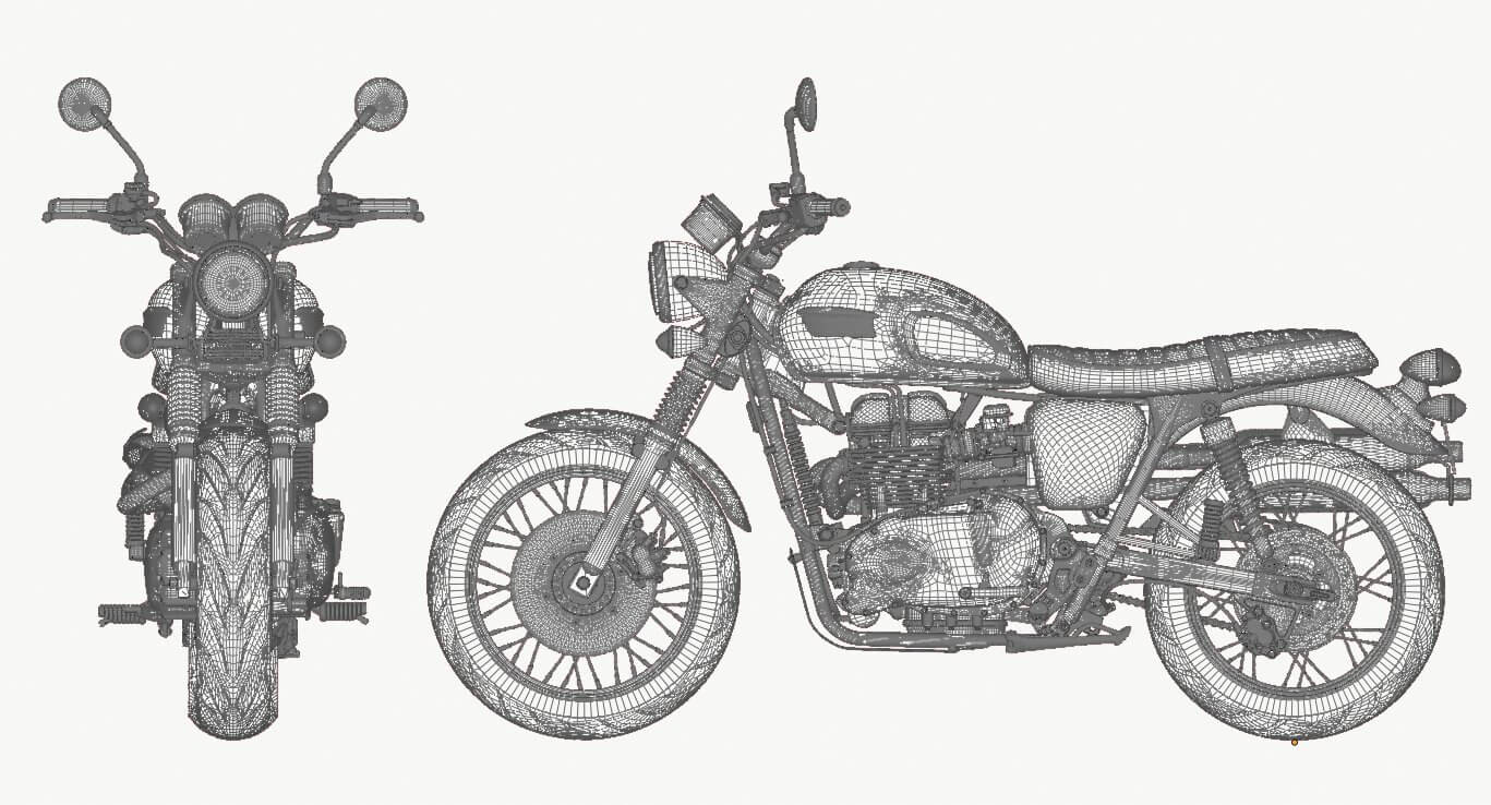 Triumph Motorcycle - 3D Model by hazarj