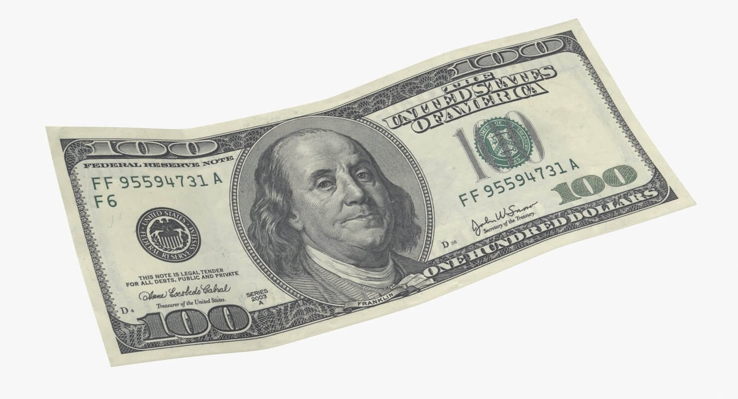 100 Dollar Bill - 3D Model by hdpoly