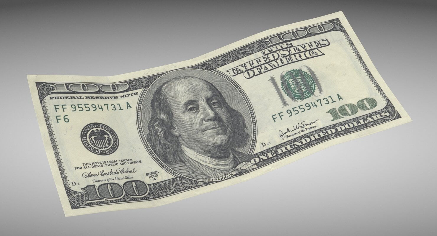 100 Dollar Bill - 3D Model by hdpoly