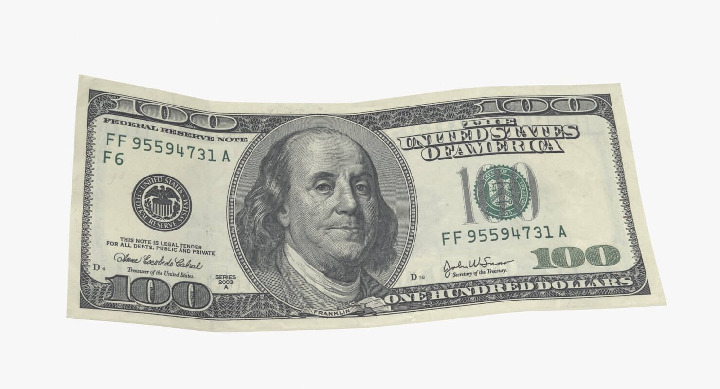 100 Dollar Bill - 3D Model by hdpoly
