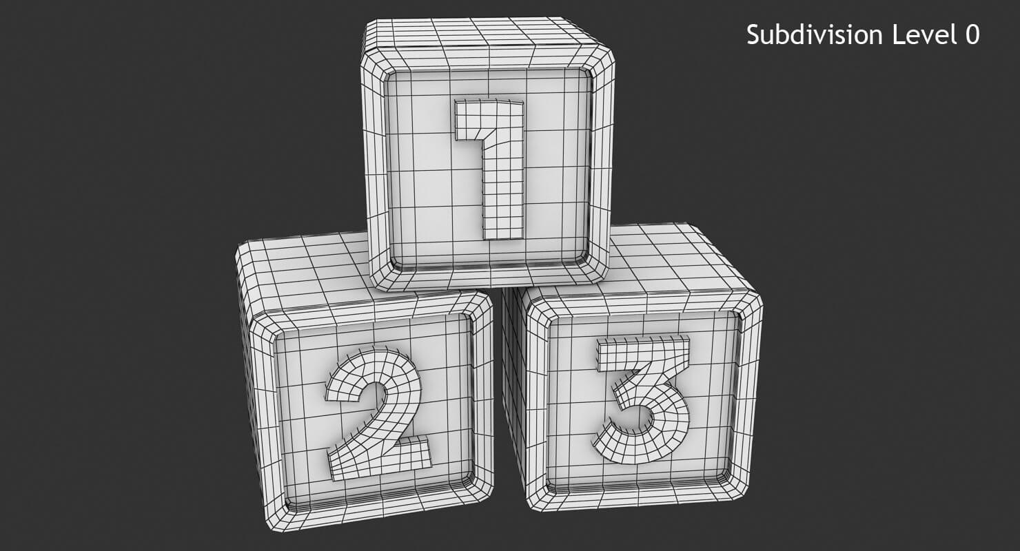 123 Blocks - 3D Model by hdpoly