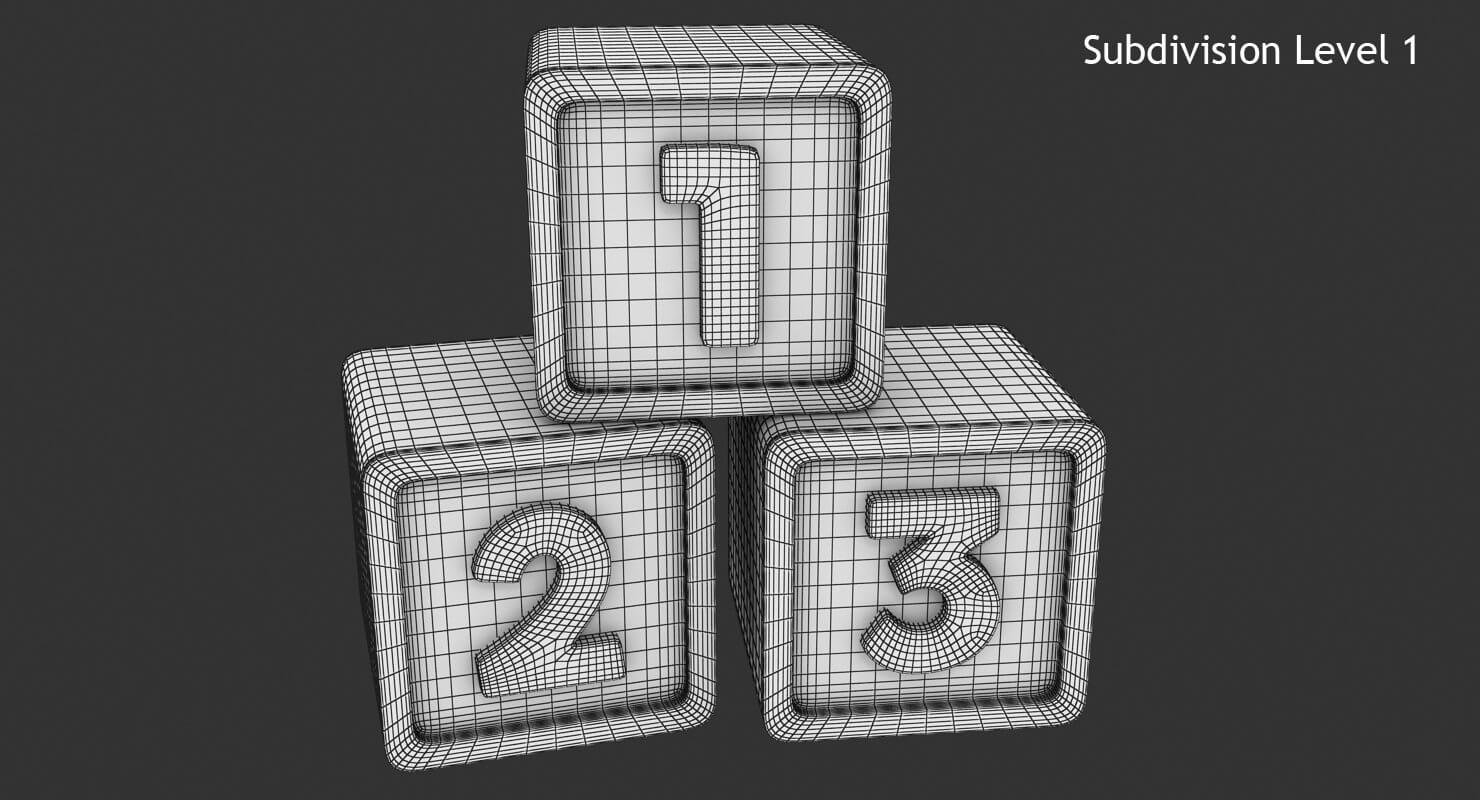 123 Blocks - 3D Model by hdpoly