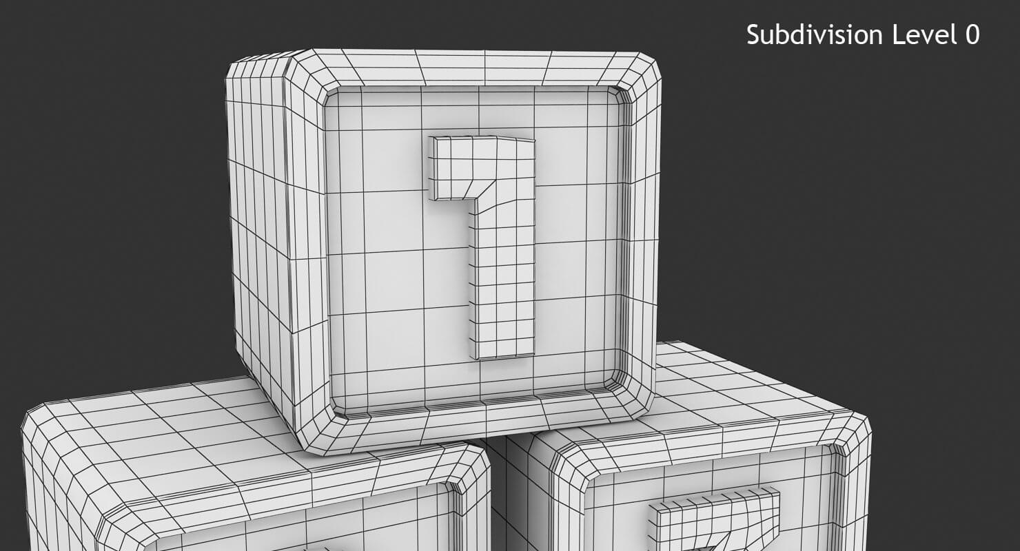 123 Blocks - 3D Model by hdpoly