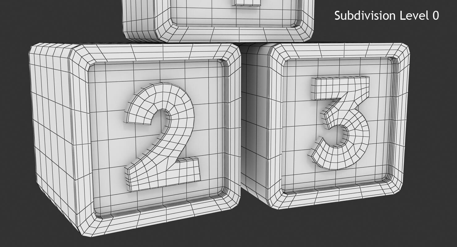 123 Blocks - 3D Model by hdpoly