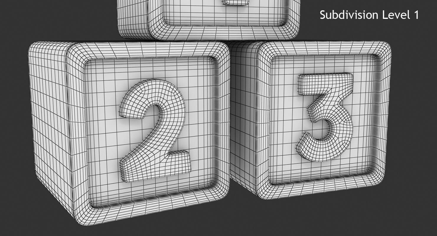 123 Blocks - 3D Model by hdpoly
