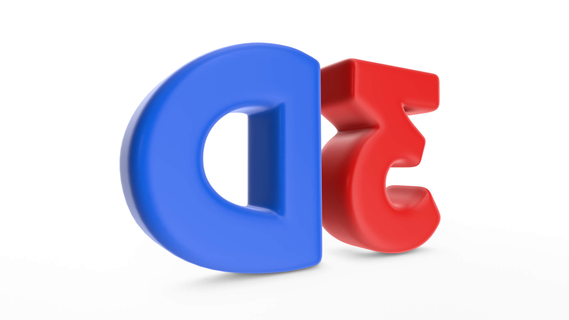 3D Text - Blue and Red by hdpoly