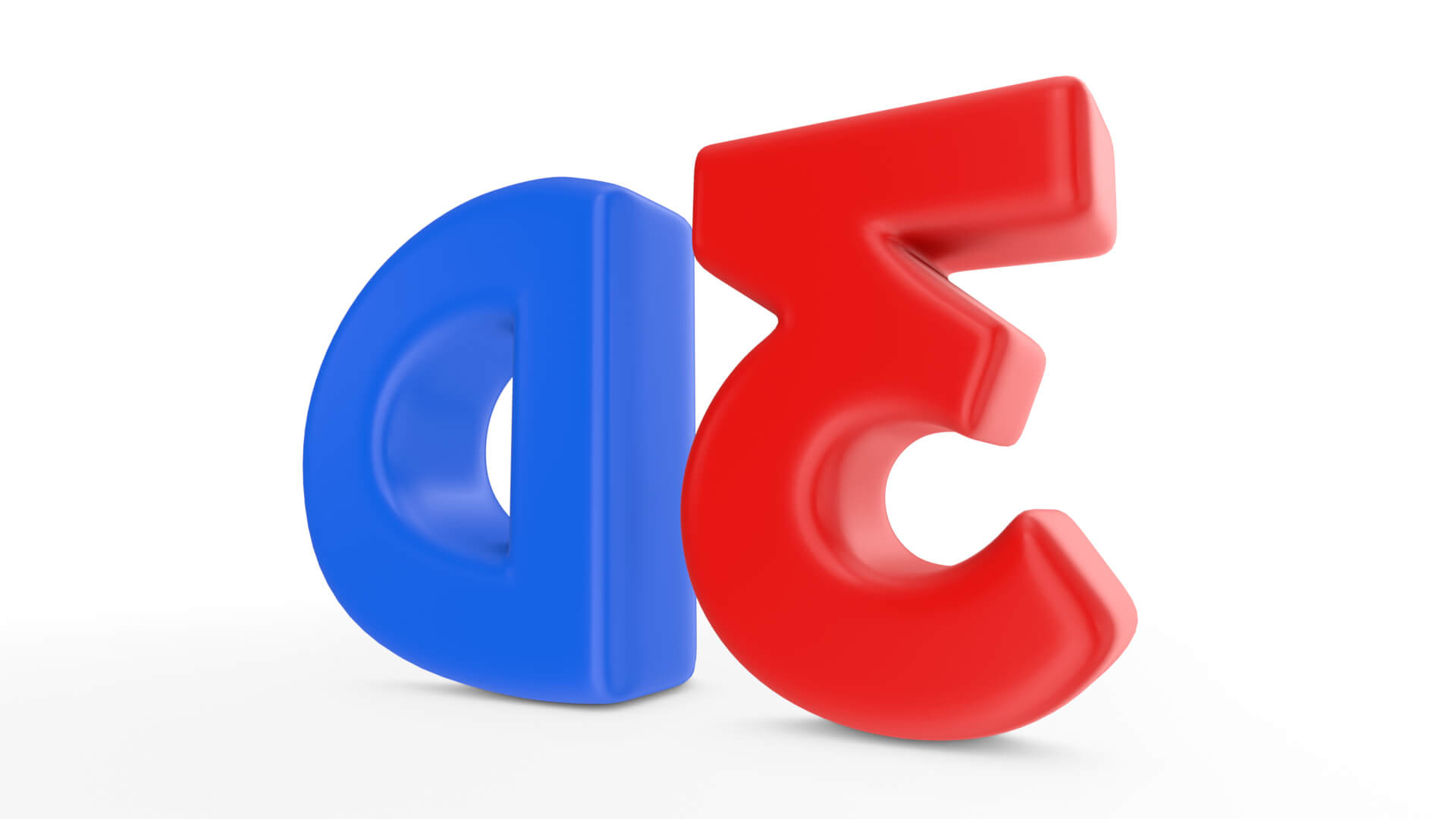 3D Text - Blue and Red by hdpoly