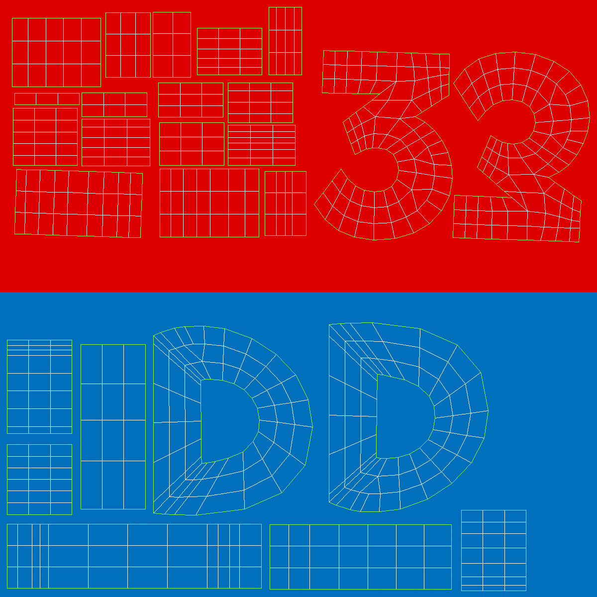 3D Text - Blue and Red by hdpoly