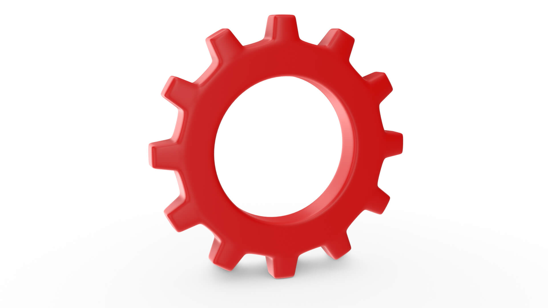 Red Gear Icon - 3D Model by hdpoly