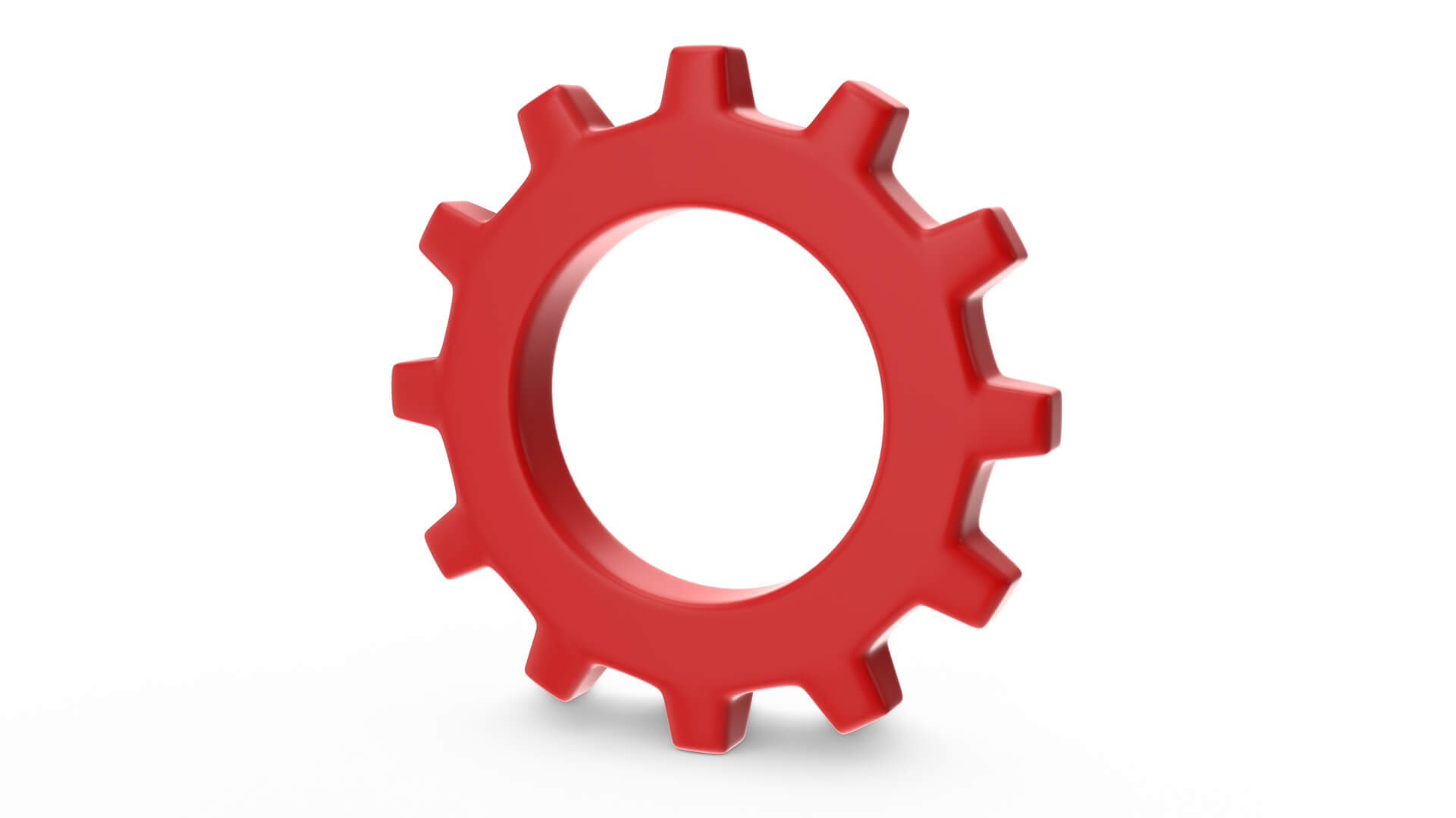 Red Gear Icon - 3D Model by hdpoly