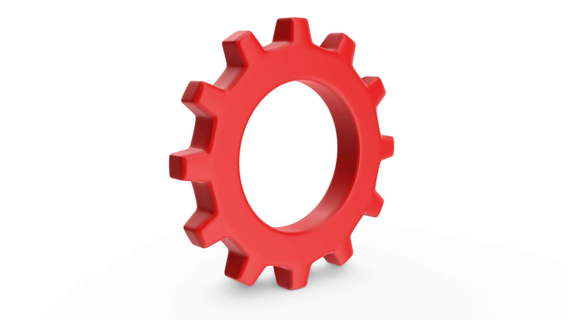 Red Gear Icon - 3D Model by hdpoly