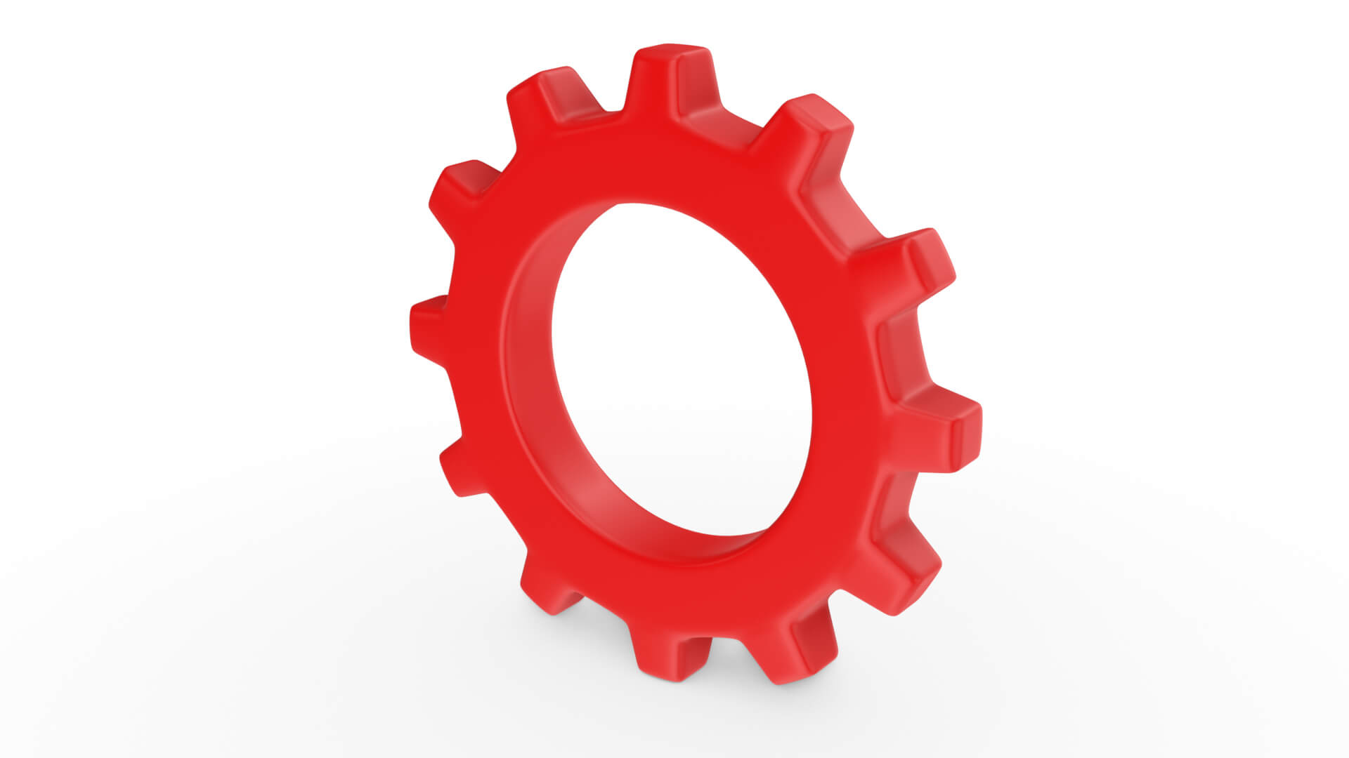Red Gear Icon - 3D Model by hdpoly
