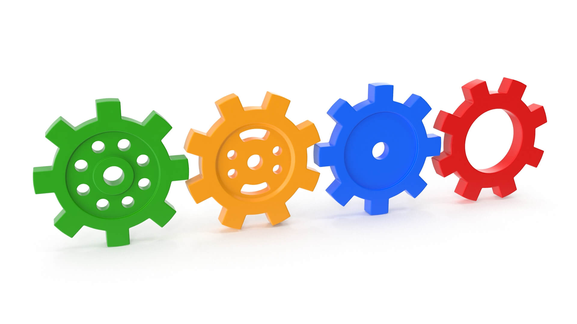 4 Different Gears - 3D Model by hdpoly