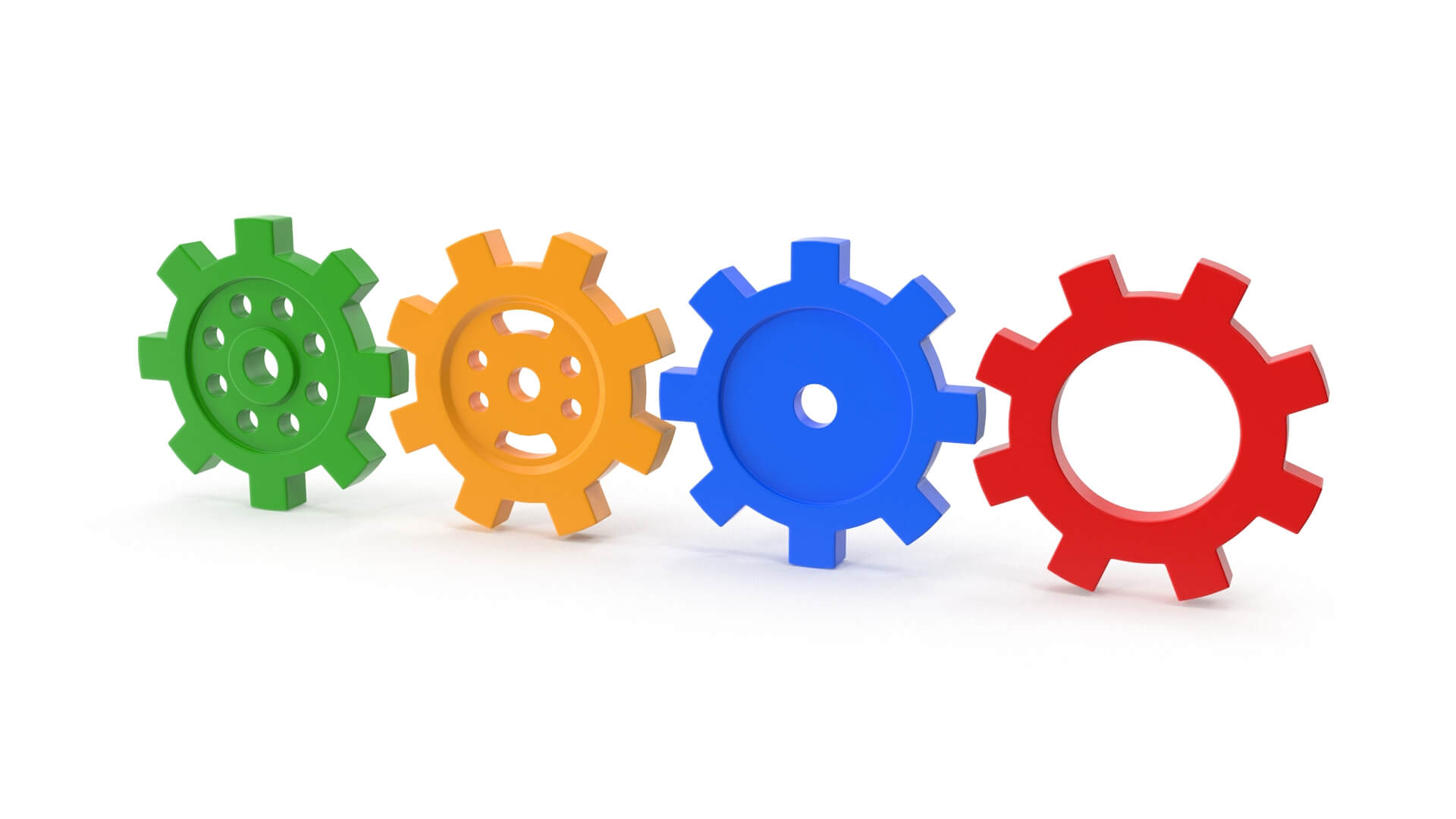 4 Different Gears - 3D Model by hdpoly